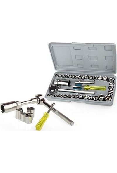 Aiwa Moonshop Aiwa 40 Parça 1/4 - 3/8 Lokma Takımı Aiwa Moonshop Aiwa 40 Parça 1/4 - 3/8 Lokma Takımı