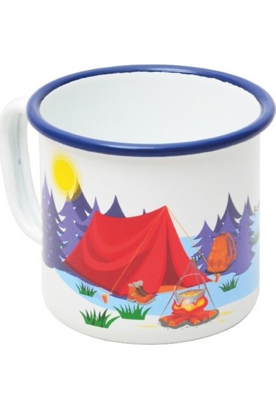 Nurgaz Ng C014 Beyaz Çadır Emaye Kamp Kupası OC526