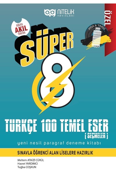 Nitelik Yayınları Süper Türkçe 100 Temel Eser Paragraf Deneme Kitabı - Meltem Ataizi Cürül - Hasret Yardımcı Nitelik Yayınları Süper Türkçe 100 Temel Eser Paragraf Deneme Kitabı - Meltem Ataizi Cürül - Hasret Yardımcı
