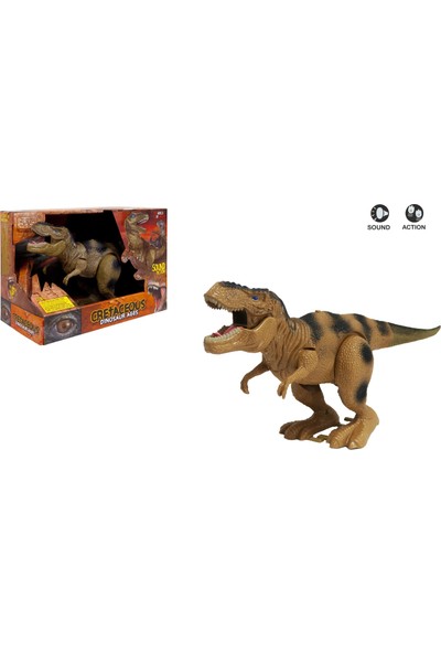 Toys e Toys Sesli Hareketli Oyuncak Dinozor Cretaceous ( Kahverengi )