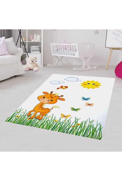 On the clouds Sevmli Zürafa Doğa Desenli Dijital Baskı Yıkanabilir Kaymaz Taban Çocuk Bebek Odası Halısı On the clouds Sevmli Zürafa Doğa Desenli Dijital Baskı Yıkanabilir Kaymaz Taban Çocuk Bebek Odası Halısı