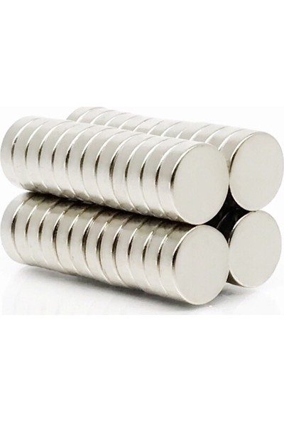 Mıknatıs Market 20 Adet 10 x 3 mm Yuvarlak Güçlü Neodyum Mıknatıs Çap 10 mm Kalınlık 3 mm