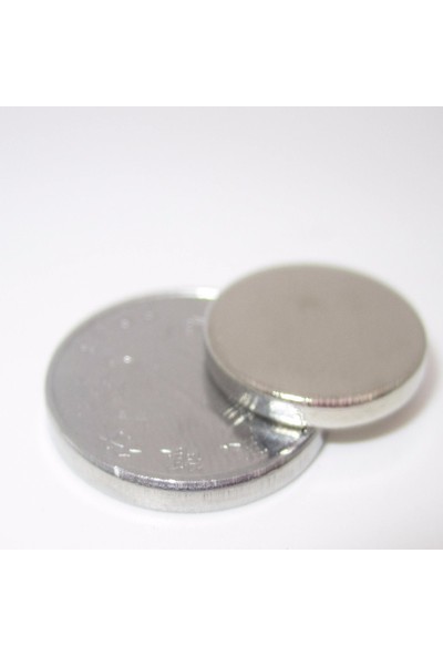 Mıknatıs Market 10 Adet 15 x 1,8 mm Yuvarlak Güçlü Neodyum MıknatısÇap 15 mm Kalınlık 1,8 mm