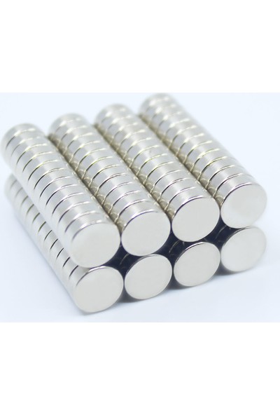 Mıknatıs Market 10 Adet 8 x 3 mm Yuvarlak Güçlü Neodyum Mıknatıs Çap 8 mm Kalınlık 3 mm