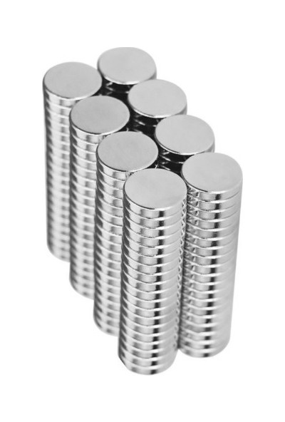 Mıknatıs Market 100 Adet 10 x 2 mm Yuvarlak Güçlü Neodyum Mıknatıs Çap 10 mm Kalınlık 2 mm