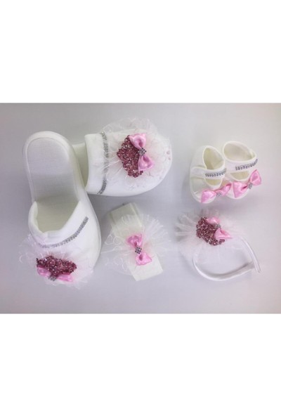 Petite Ponpon Baby Anne Bebek Lohusa Terlik Seti Pembe 36 - 38