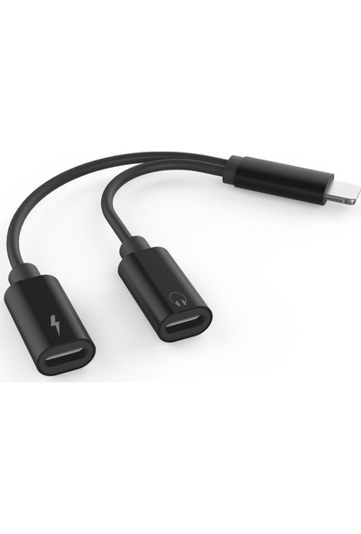 Alfais 4313 Lightning Kulaklık Şarj Çevirici Çoklayıcı Adaptör (Apple iPhone Için)