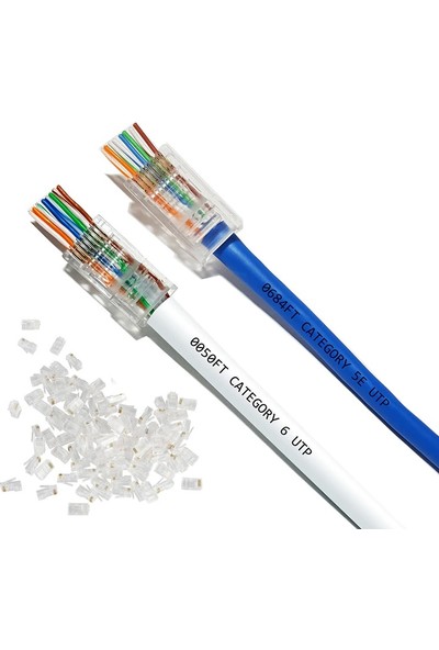 Alfais 4381 Yeni Nesil Delikli Cat6 RJ45 Konnektör Utp Jack (100 Adet) Alfais 4381 Yeni Nesil Delikli Cat6 RJ45 Konnektör Utp Jack (100 Adet)