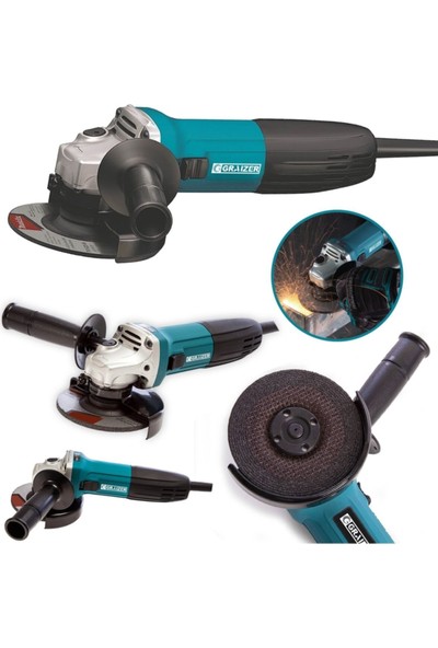 Graizer Alman 2000 W Professional Sjas Çift Metal Şanzuman Avuç Içi Taşlama Makinesi 125 mm Mavi Graizer Alman 2000 W Professional Sjas Çift Metal Şanzuman Avuç Içi Taşlama Makinesi 125 mm Mavi