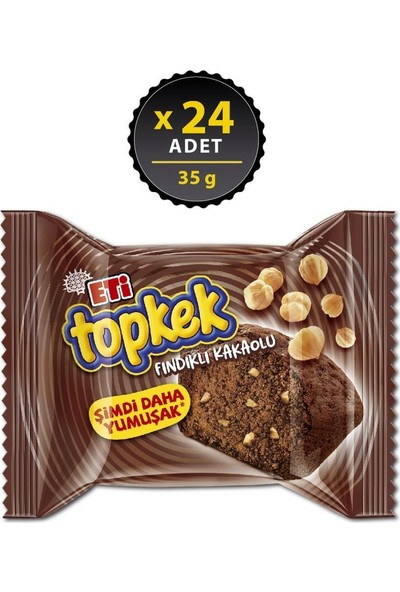 Eti Topkek Fındıklı Kakaolu 35 g x 24 Adet Eti Topkek Fındıklı Kakaolu 35 g x 24 Adet