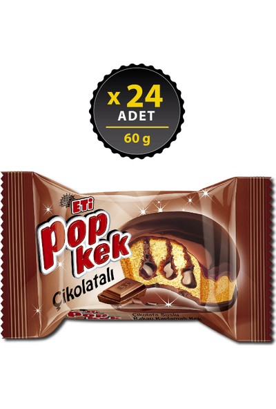Eti Popkek Çikolatalı 60 g x 24 Adet Eti Popkek Çikolatalı 60 g x 24 Adet