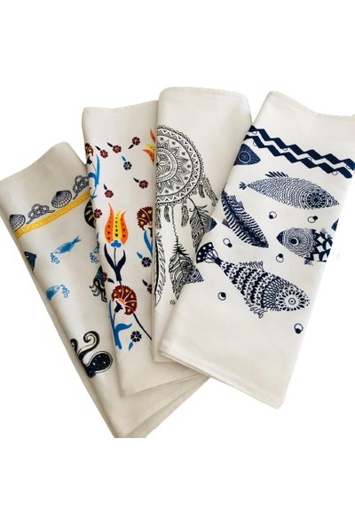 Cihan Gürel Home Collection 4'lü Mutfak Kurulama Bezi Mutfak Havlusu Baskılı Pamuklu 50X70CM Cihan Gürel Home Collection 4'lü Mutfak Kurulama Bezi Mutfak Havlusu Baskılı Pamuklu 50X70CM