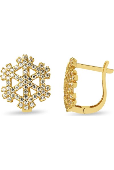 Kar Tanesi Altın Küpe