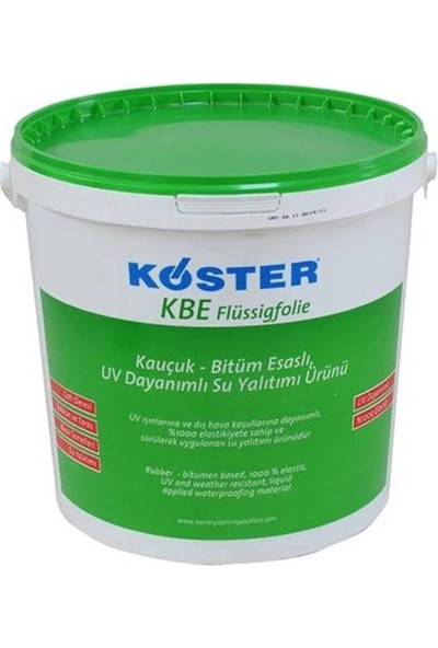Köster Kbe Flüssigfolie Bitüm Kauçuk Uv Dayanımlı Likit Membran Su Yalıtımı 20 kg Köster Kbe Flüssigfolie Bitüm Kauçuk Uv Dayanımlı Likit Membran Su Yalıtımı 20 kg