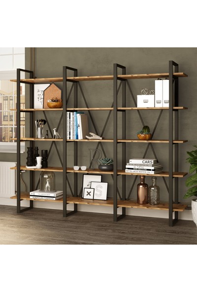 Yurudesign ML4 5 Raflı Iron Metal Kitaplık 220 x 34 x 180 cm Yurudesign ML4 5 Raflı Iron Metal Kitaplık 220 x 34 x 180 cm