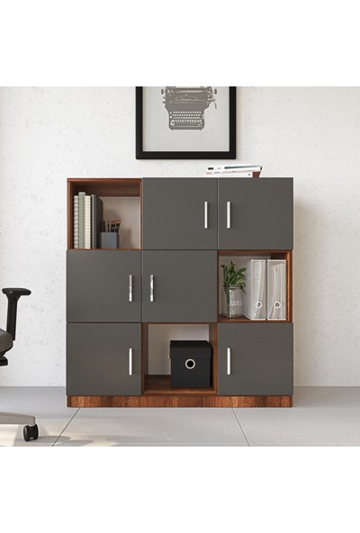 Yurudesign Vario G Ofis Klasör Dolabı Kitaplık Barok-Antrasit Yurudesign Vario G Ofis Klasör Dolabı Kitaplık Barok-Antrasit