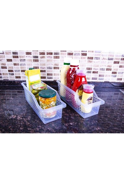 Decobella 3'lü Buzdolabı Raf Düzenleyici Organizer Sepet