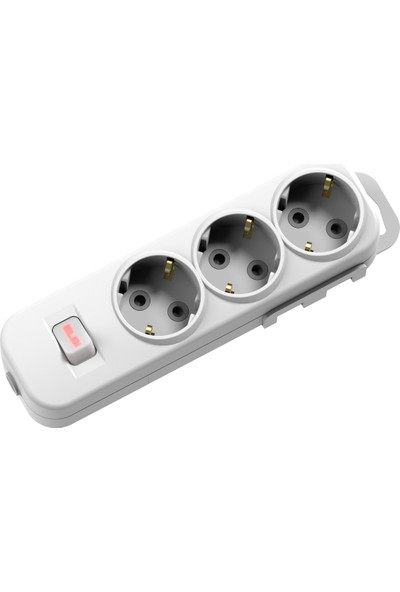 Elbi Myra 3'lü Anahtarlı Topraklı Grup Priz Klemensli