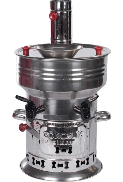 Gökçelik 7 Litre Çift Musluklu Semaver Gökçelik 7 Litre Çift Musluklu Semaver
