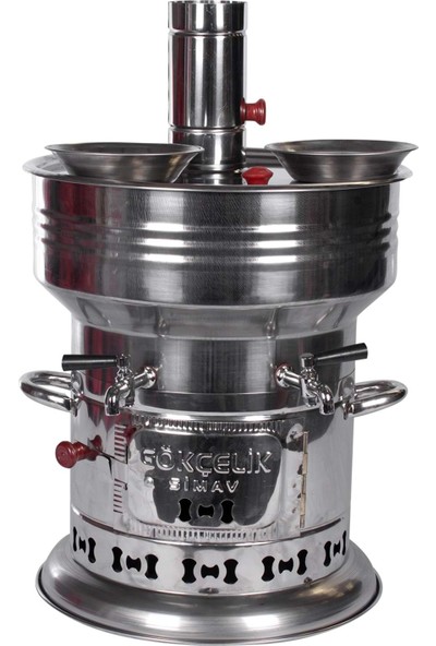 Gökçelik 12 Litre Çift Musluklu Semaver Gökçelik 12 Litre Çift Musluklu Semaver