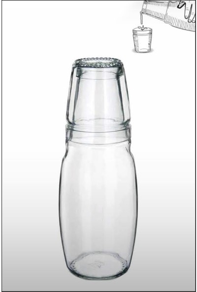 Princess Kitchen Cam Bardaklı Başucu Sürahisi 1 Lt