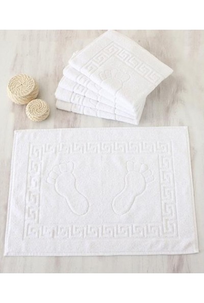 Eoptimall Erguvan Ayak Havlusu 50X70 cm Beyaz