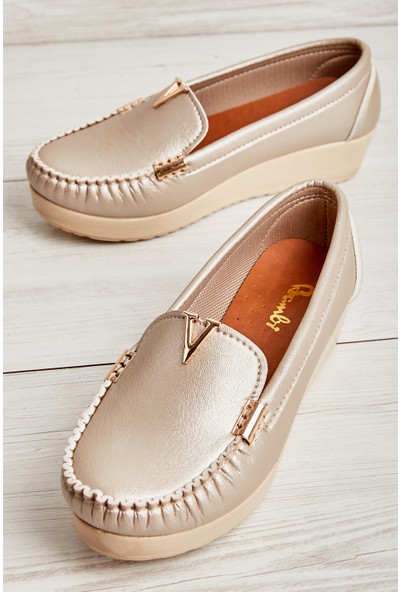 Bambi Altın Kadın Loafer L0797002009 Bambi Altın Kadın Loafer L0797002009