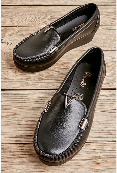 Bambi Siyah Kadın Loafer L0797002009