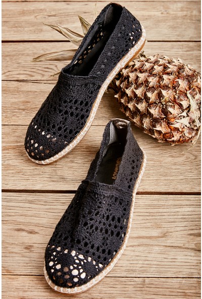 Bambi Siyah/Kurşun Kadın Espadril L0534100013