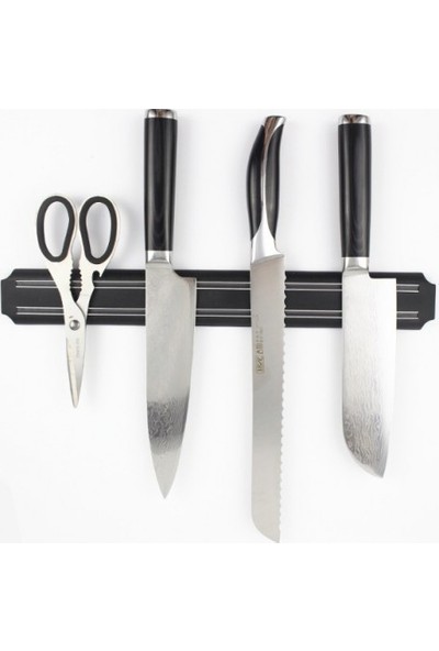 Mıknatıslı Mutfak Bıçak Askısı Siyah Mıknatıslı Mutfak Bıçak Askısı Siyah