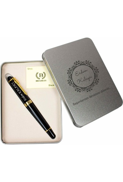 Bradley İsme Özel Metal Kutulu Bradley Dolma Kalem