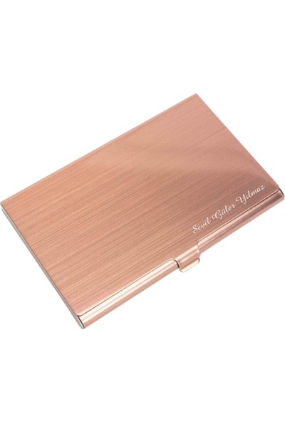 Hediye Rengi İsme Özel Metal Bakır Renkli Kartvizitlik