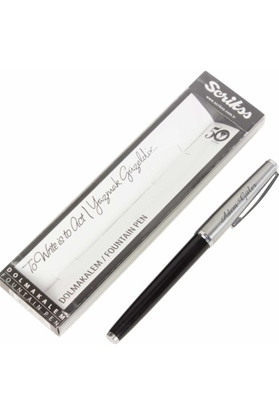 Scrikss İsme Özel Siyah Gövdeli Dolma Kalem