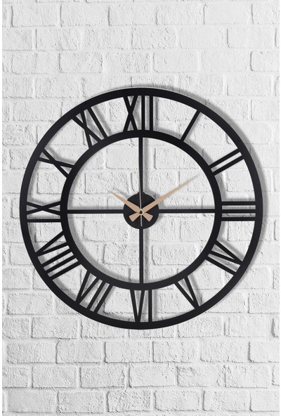 Muyi̇ka Roma Rakamlı Metal Siyah Duvar Saati 50 x 50 cm Muyi̇ka Roma Rakamlı Metal Siyah Duvar Saati 50 x 50 cm