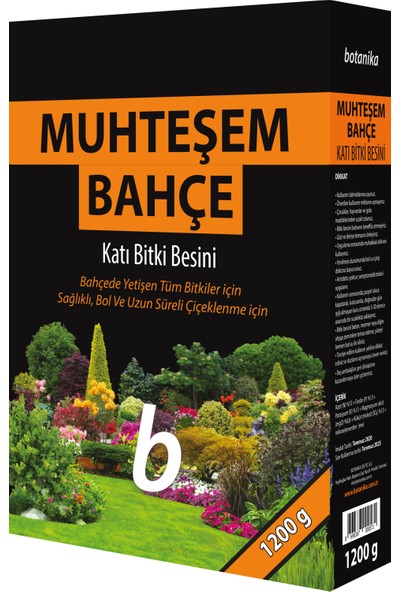 Botanika 5330 Bahçe İçin Genel Kullanım Granül Katı Besin 1200 GR. Botanika 5330 Bahçe İçin Genel Kullanım Granül Katı Besin 1200 GR.