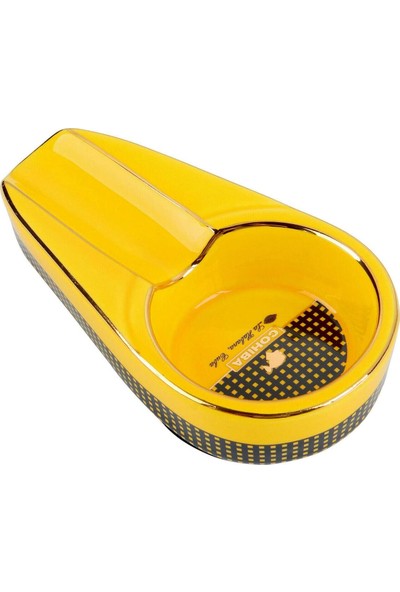 Cohiba Sarı Seramik Ufak Boy Puro Küllüğü Cohiba Sarı Seramik Ufak Boy Puro Küllüğü
