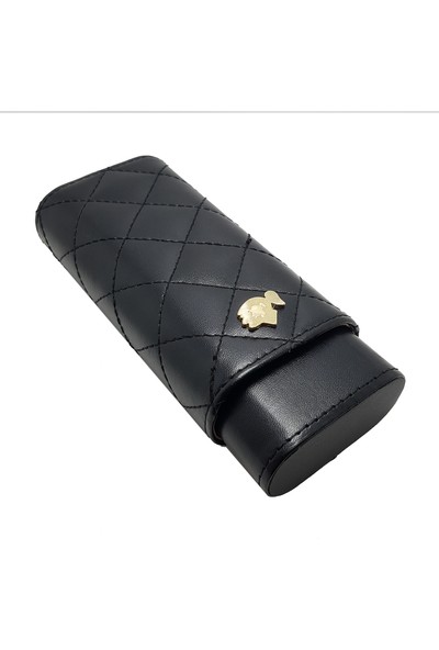Cohiba 3'lü Siyah Içi Sedir Deri Puro Kılıfı Kutusu Cohiba 3'lü Siyah Içi Sedir Deri Puro Kılıfı Kutusu