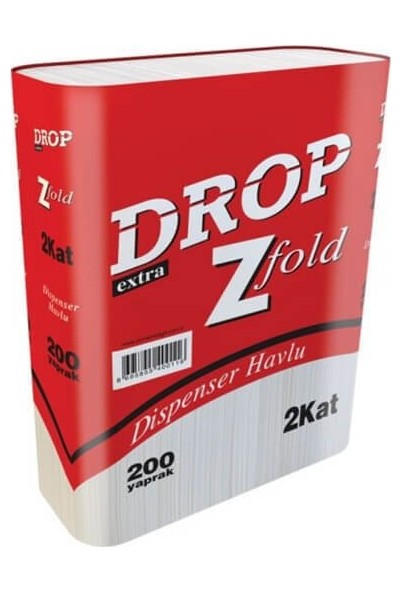 Drop Dispenser Z Katlı Kağıt Havlu 12 Adet 200 Yaprak