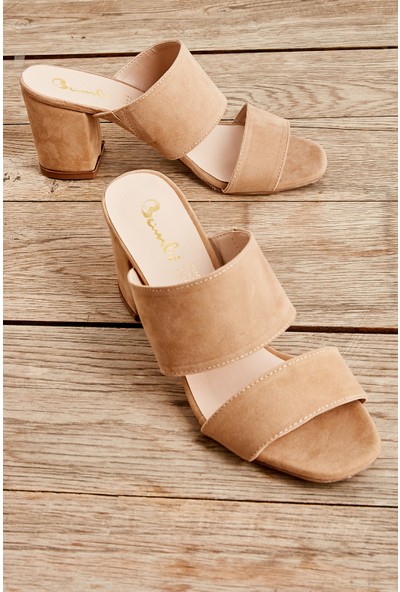 Bambi Koyu Bej Kadın Terlik