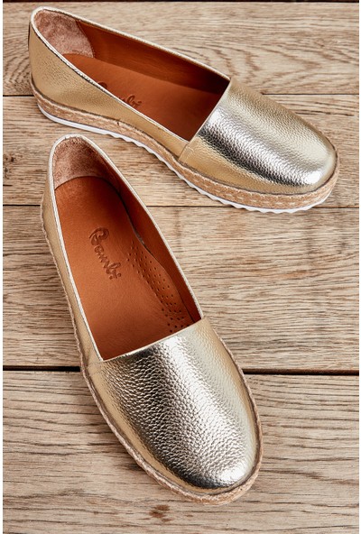 Bambi Altın Kadın Espadril Ayakkabı Bambi Altın Kadın Espadril Ayakkabı