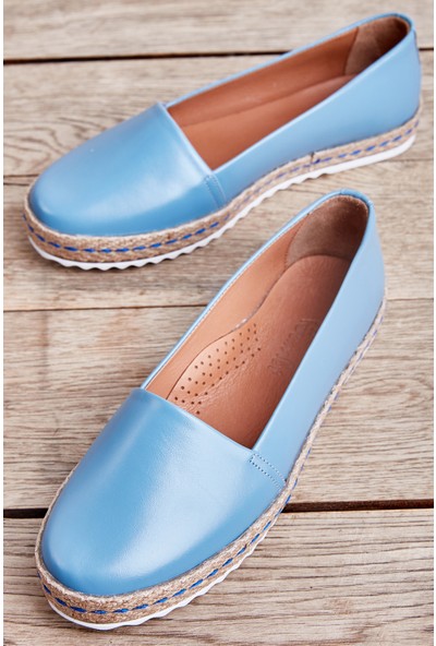 Bambi Mavi Kadın Espadril Ayakkabı