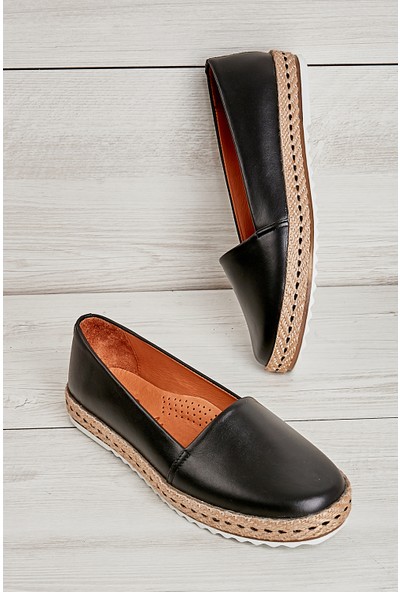Bambi Siyah Kadın Espadril Ayakkabı