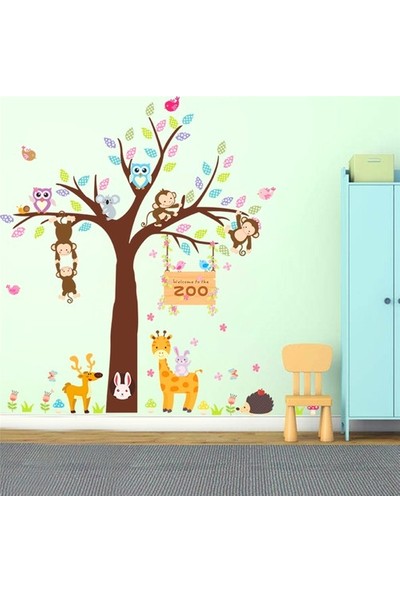 Kt Decoration Ağaç Maymunlar Hayvanlar Çocuk ve Bebek Odası Pvc Duvar Sticker Kt Decoration Ağaç Maymunlar Hayvanlar Çocuk ve Bebek Odası Pvc Duvar Sticker