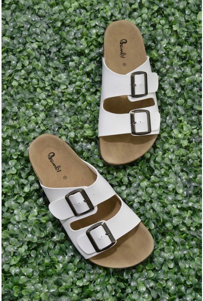 Bambi Vizon Nubuk Kadın Terlik