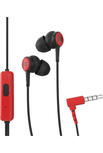 Maxell In-Tips Earphones Kırmızı Kulakiçi Mikrofonlu Kulaklık Tek Jaklı Maxell In-Tips Earphones Kırmızı Kulakiçi Mikrofonlu Kulaklık Tek Jaklı