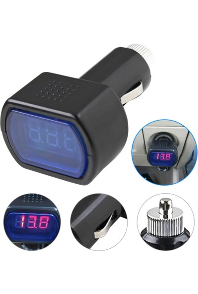 Zauss 12-24V Dijital Oto Araç Çakmaklık Akü Volt Ölçer Akü Voltmetre Zauss 12-24V Dijital Oto Araç Çakmaklık Akü Volt Ölçer Akü Voltmetre