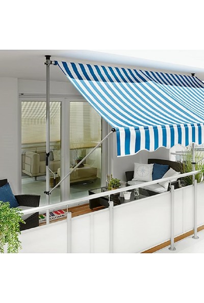 Evinizin Atölyesi Teleskopik Tente Mavi-Beyaz 250X130 cm Evinizin Atölyesi Teleskopik Tente Mavi-Beyaz 250X130 cm