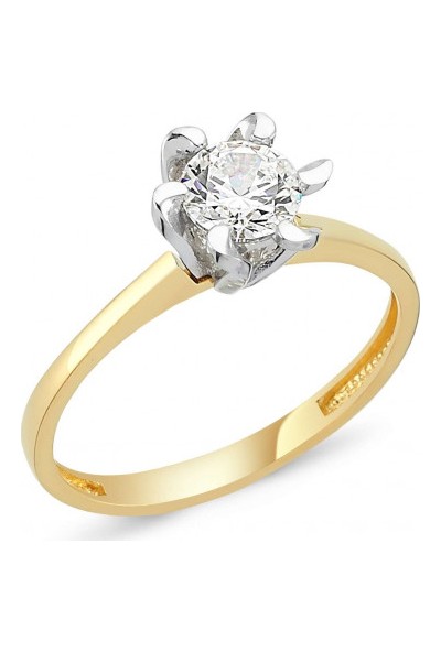 Online Takı 14 Ayar Altın Tek Taş Yüzük