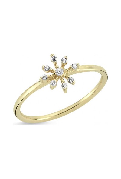 Online Takı Kar Tanesi Trendy Altın Yüzük