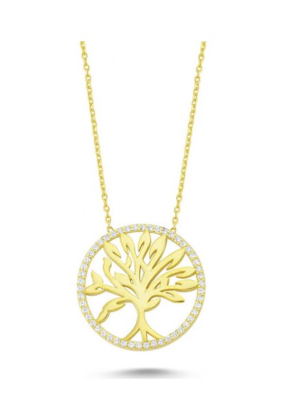 Online Takı Gümüş Hayat Ağacı Kolye